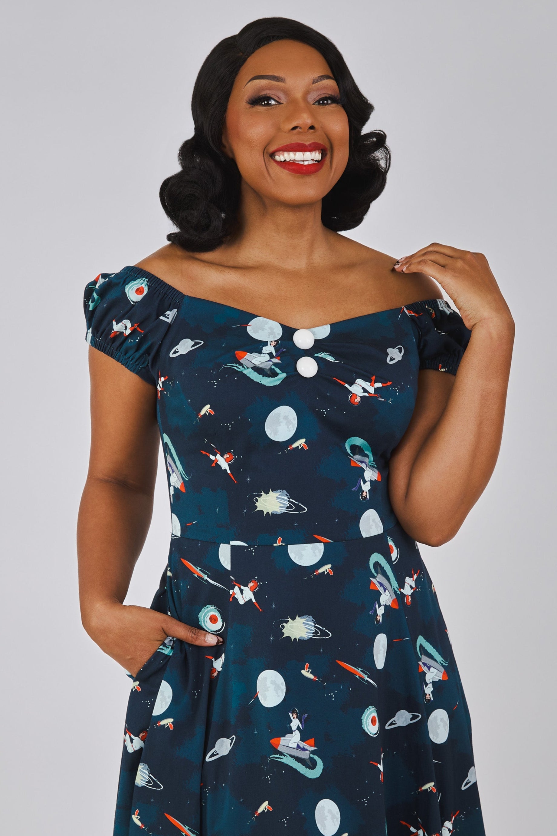 Dolores Space Pin Up Doll Dress | Collectif Vintage